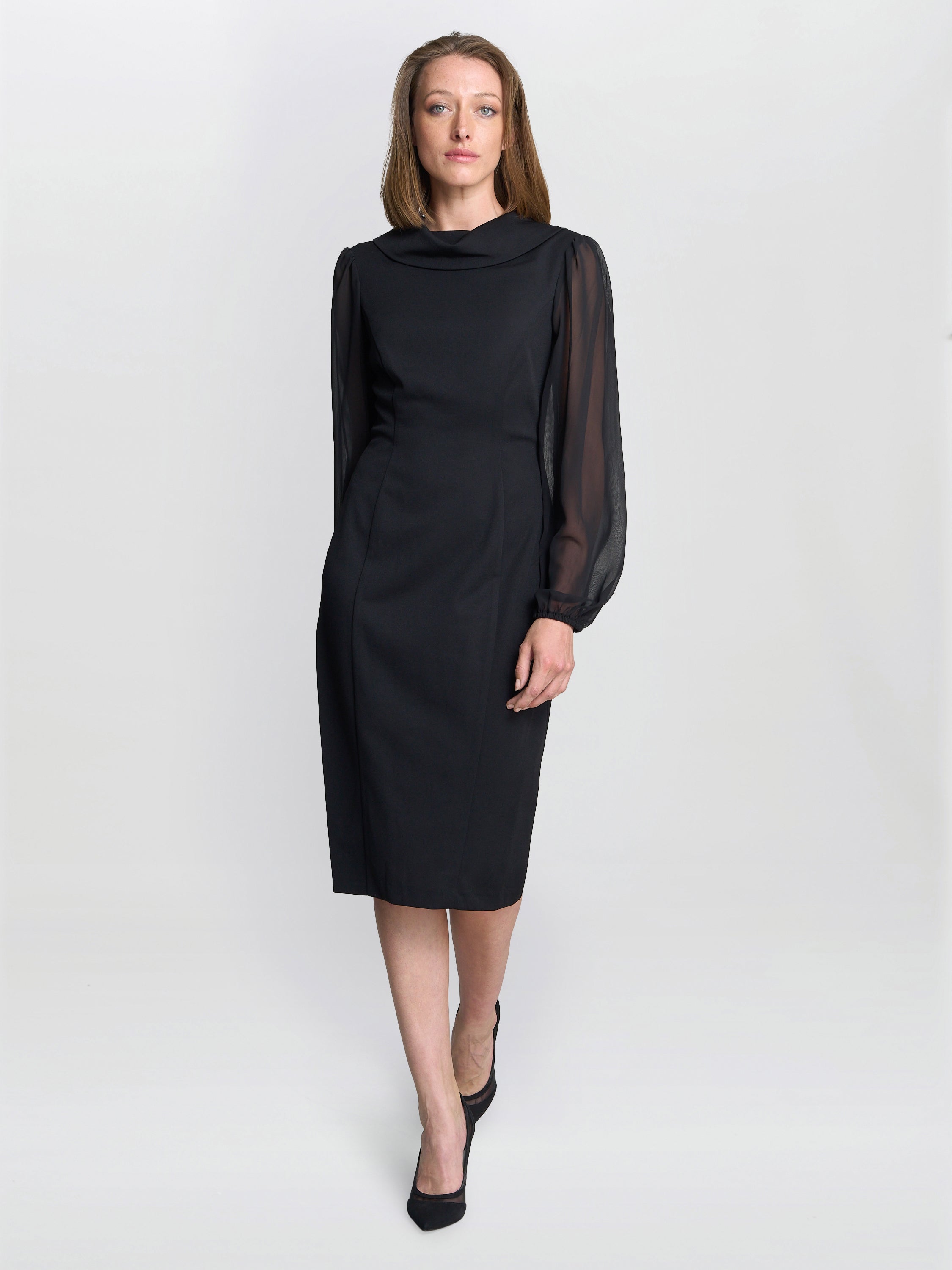 Gabby Structured Midi Dress – Gina Bacconi